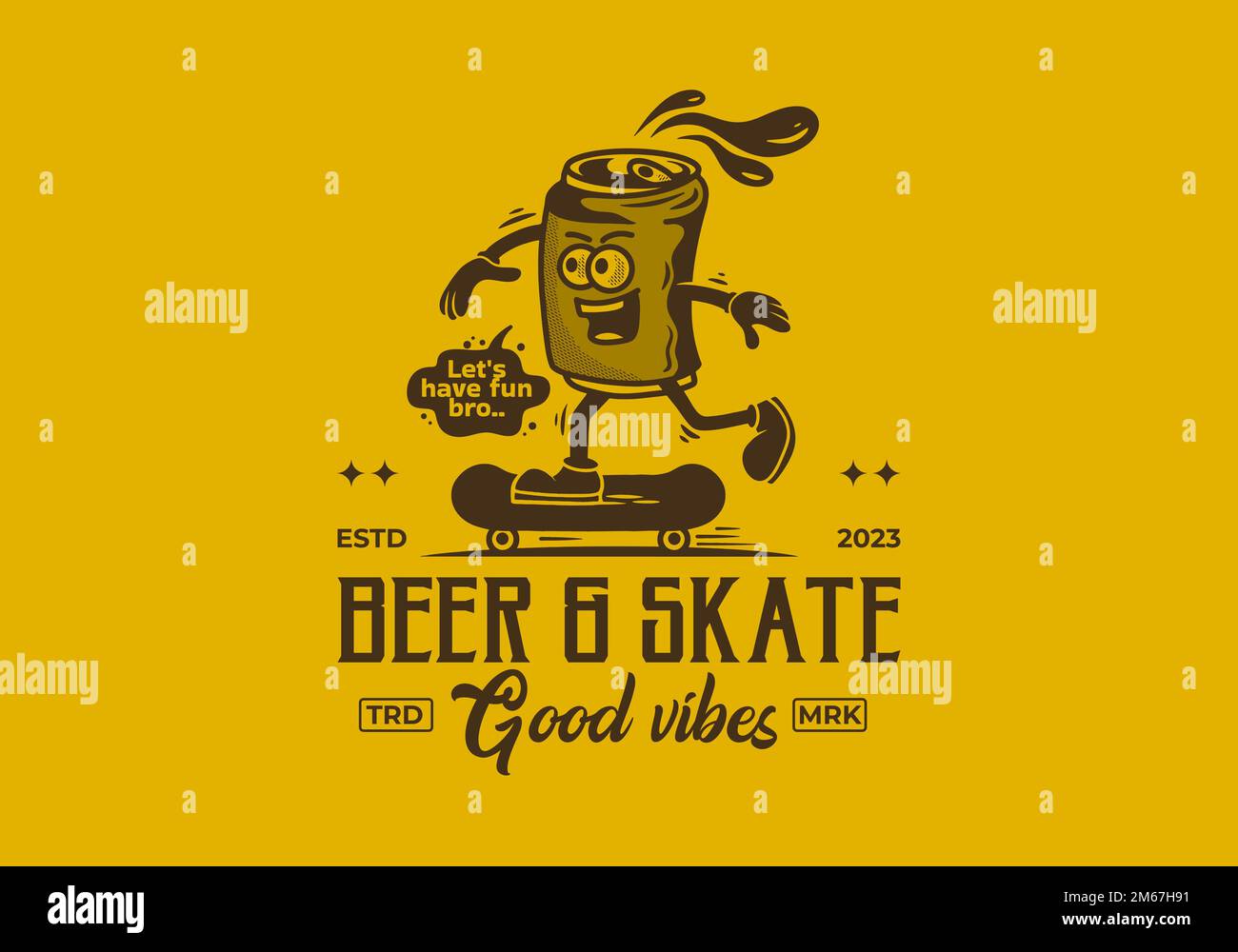 Beer can character vector vectors Stock Vector Images - Alamy