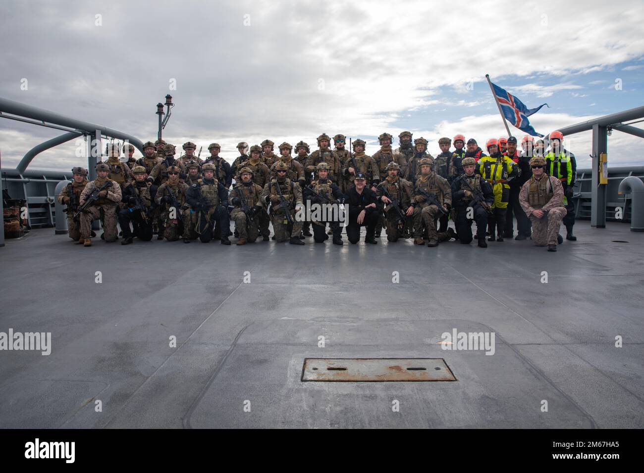 U.S. Marines, Royal Marines, and Icelandic Coast Guardsmen complete a ...