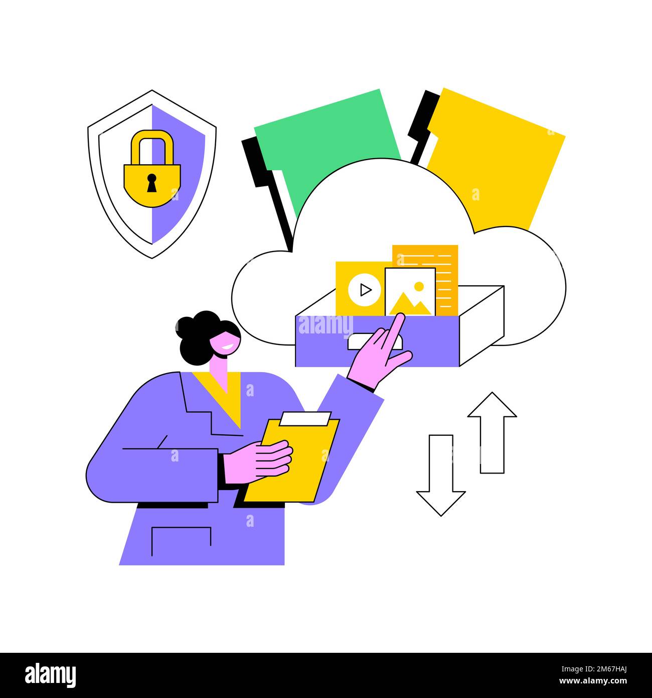 Secure file sharing abstract concept vector illustration. Secure file ... Secure file sharing abstract concept vector illustration. Secure file ...