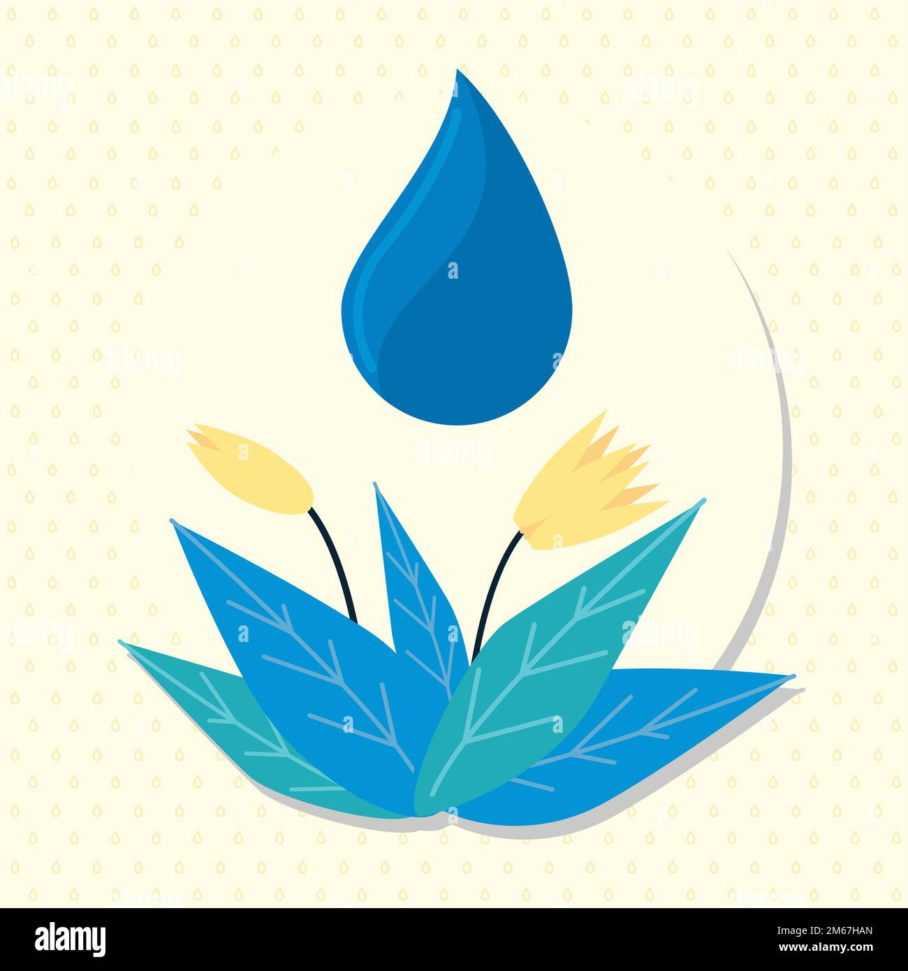 water drop and plant Stock Vector Image & Art - Alamy