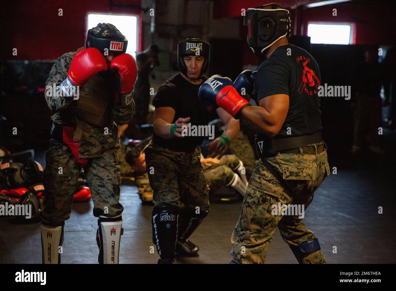 U.S. Marine Corps Cpl. Kyleigh Partridge, left, Martial Arts Instructor ...
