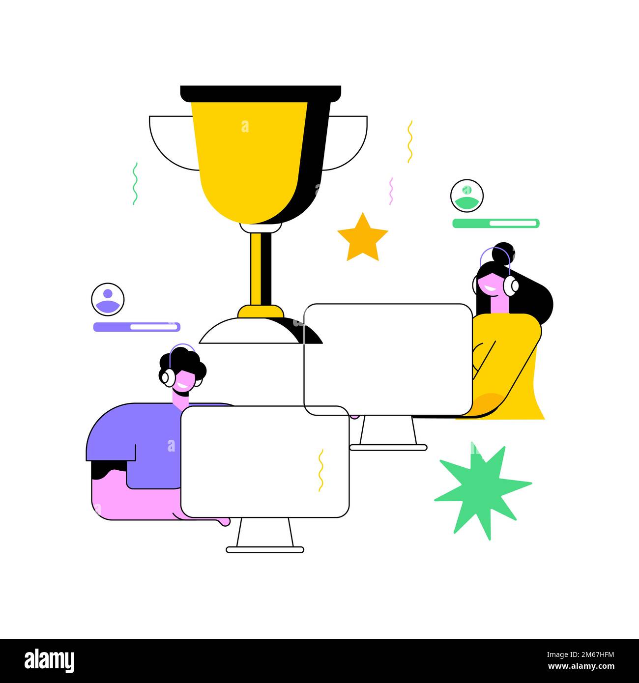 E-sport tournament abstract concept vector illustration. Esports ...