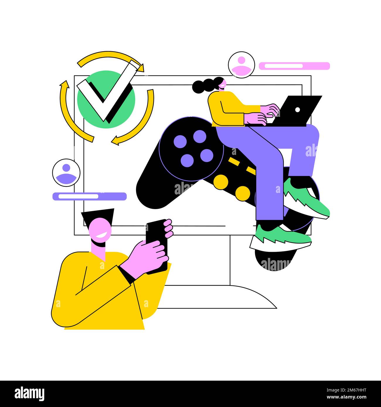 Simultaneous vector vectors hi-res stock photography and images - Alamy