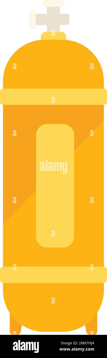 Pool oxygen tank icon flat vector. Cleaning pool. Repair service ...