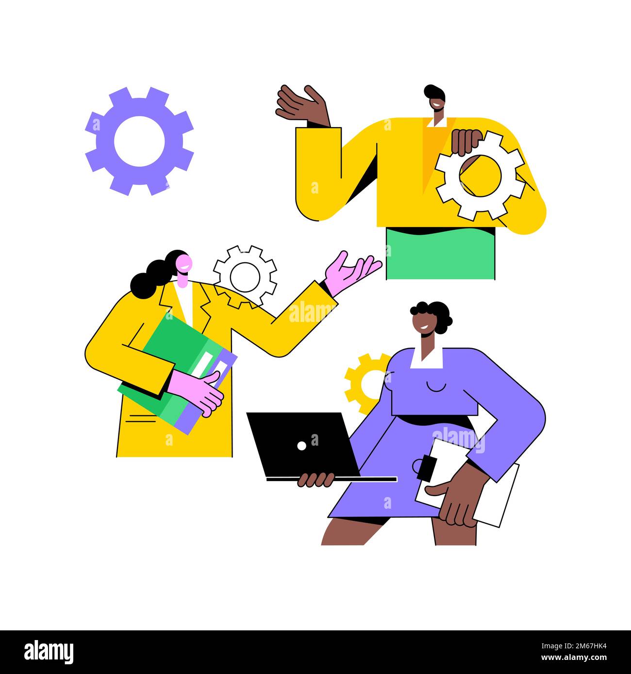 Dedicated Team Abstract Concept Vector Illustration Remote Programming Company Software