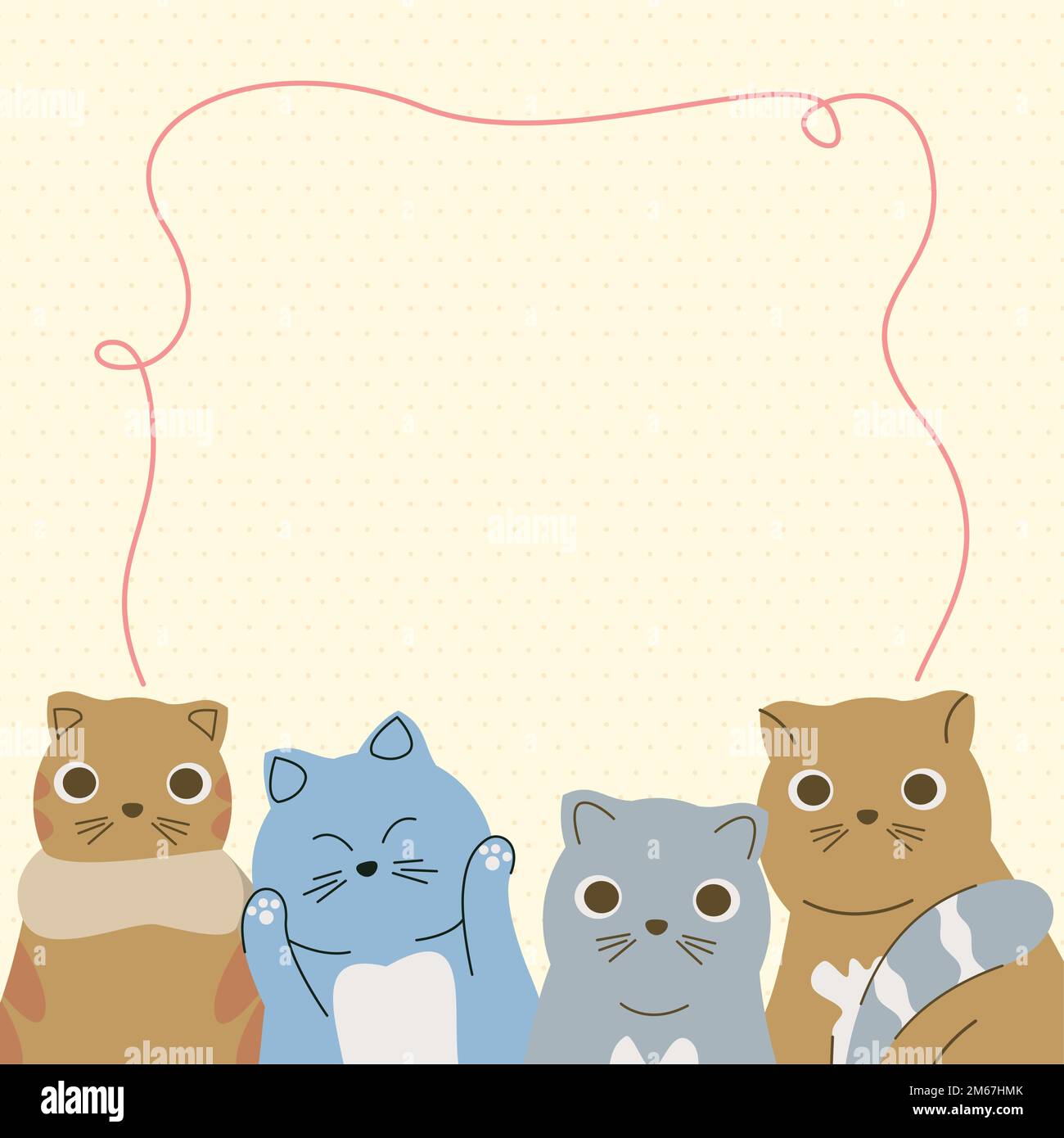 cute little cats frame Stock Vector Image & Art - Alamy