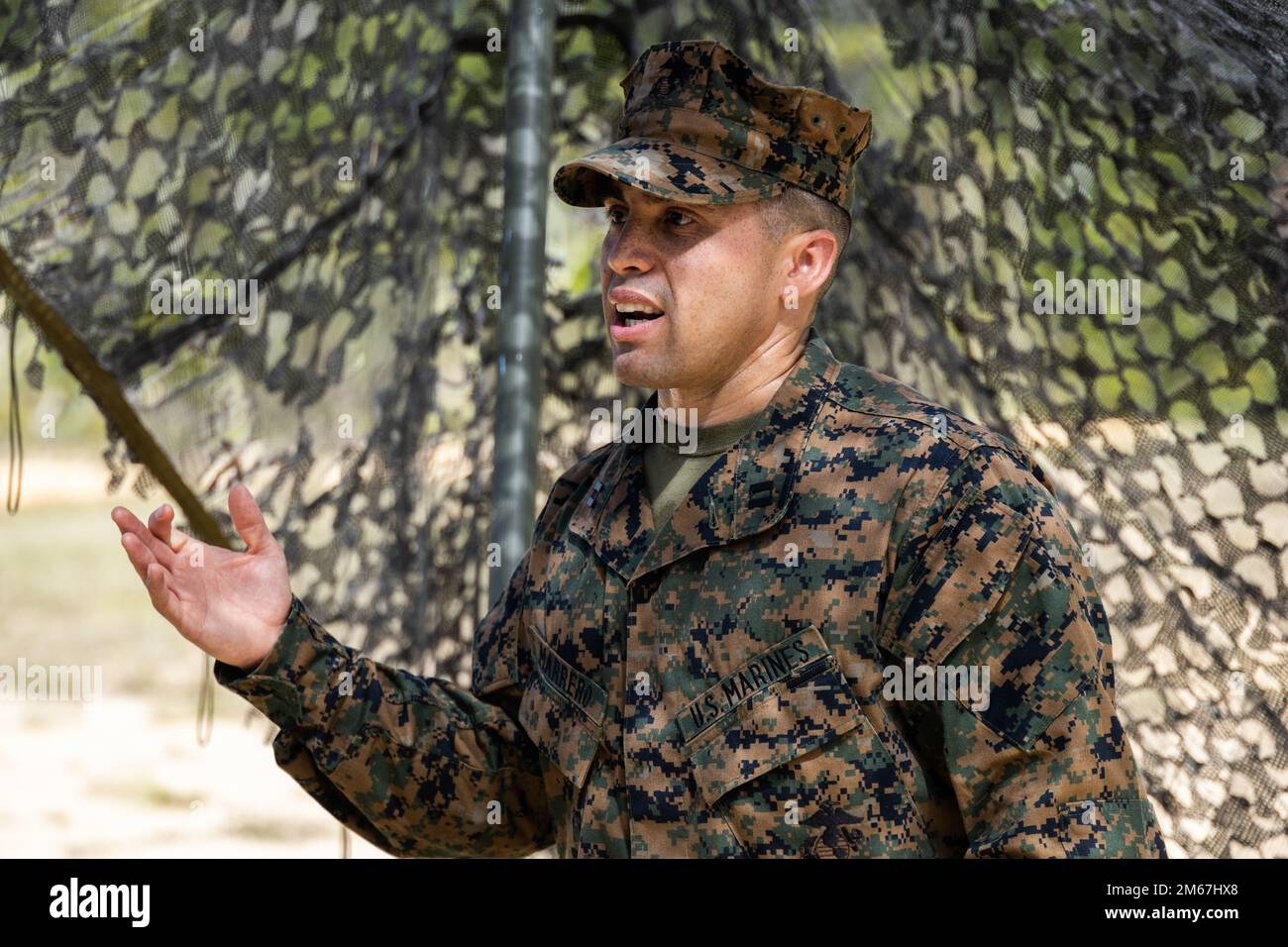 U.S. Marine Corps Capt. Antonio Marrero, company commander of ...