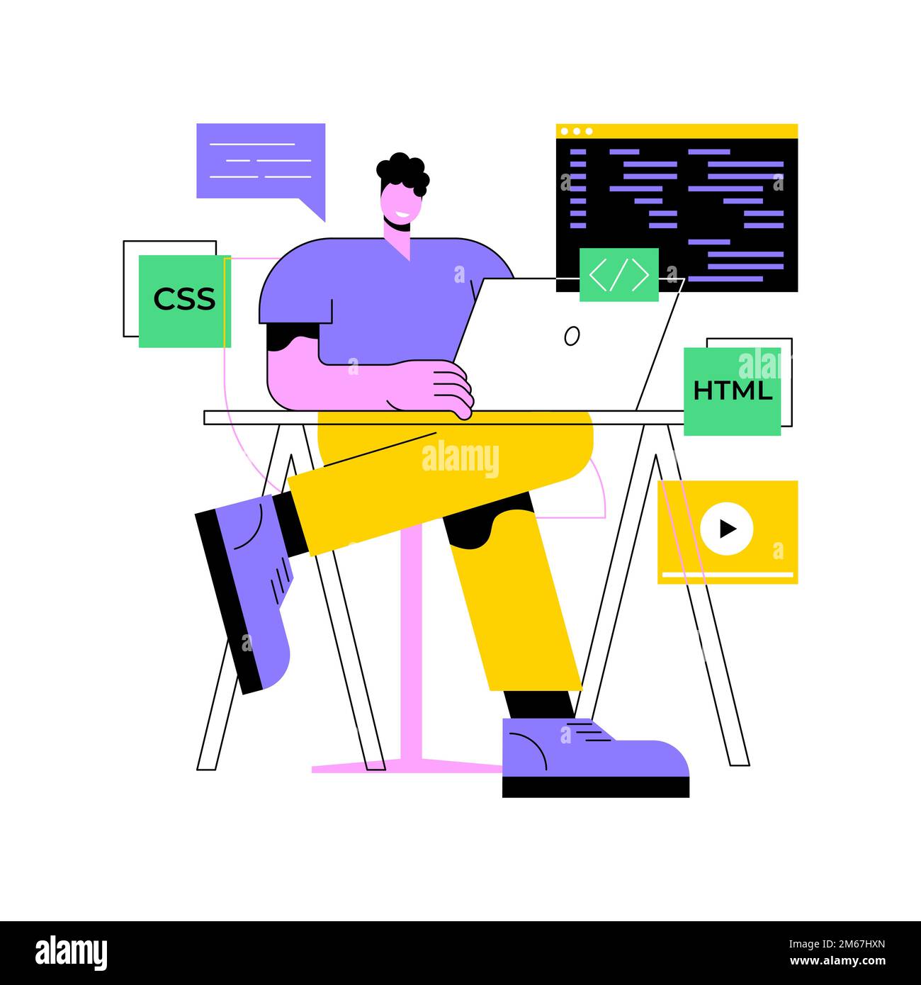 Web development abstract concept vector illustration. Website ...