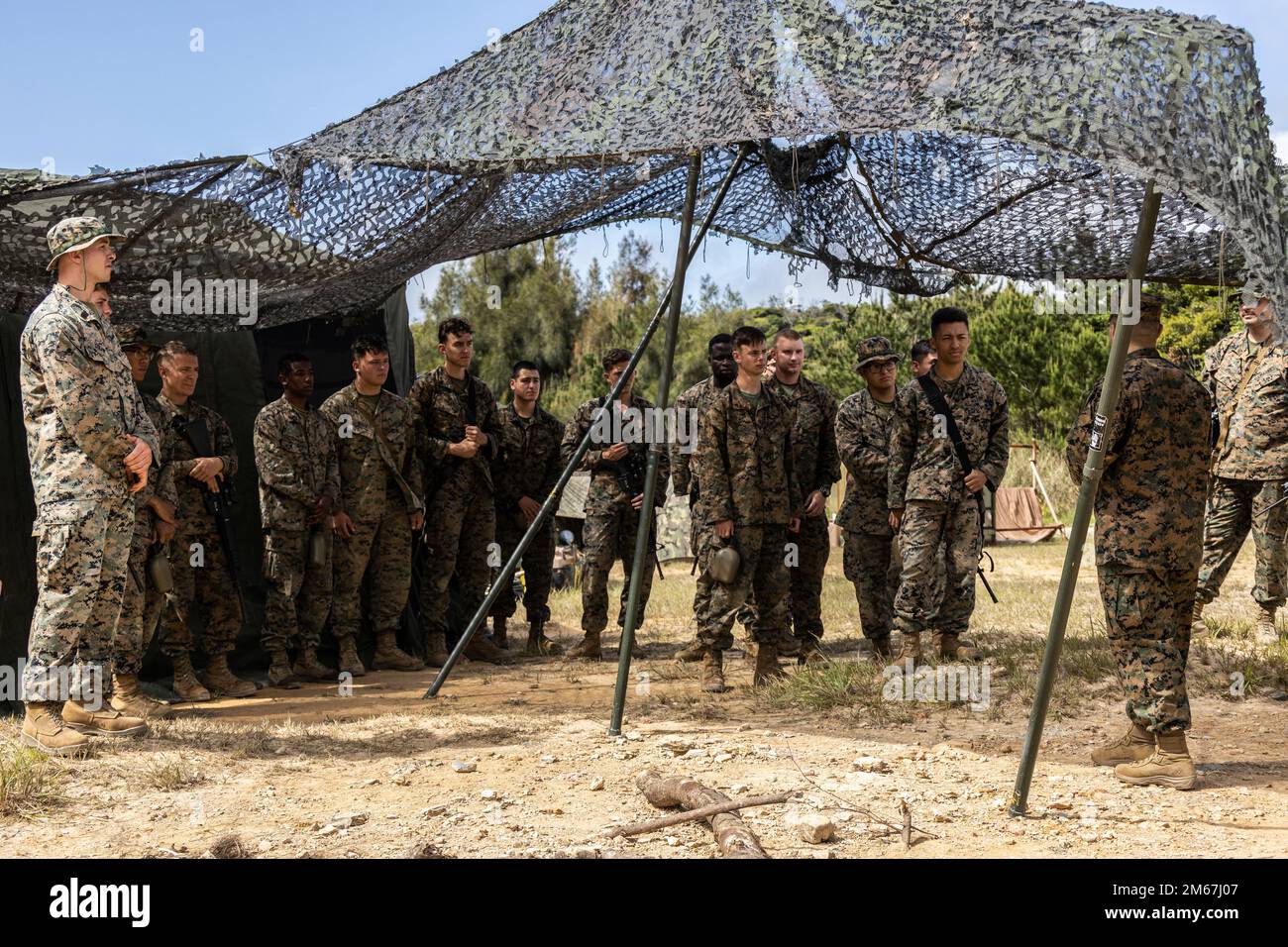 U.S. Marine Corps Capt. Antonio Marrero, right, company commander of ...