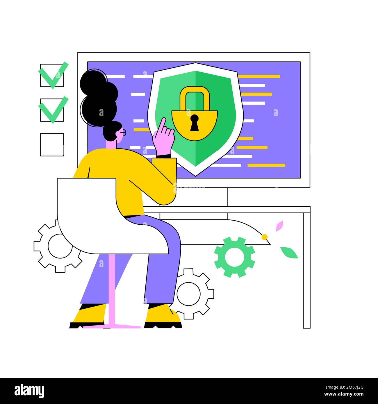 Information privacy abstract concept vector illustration. Data privacy ...
