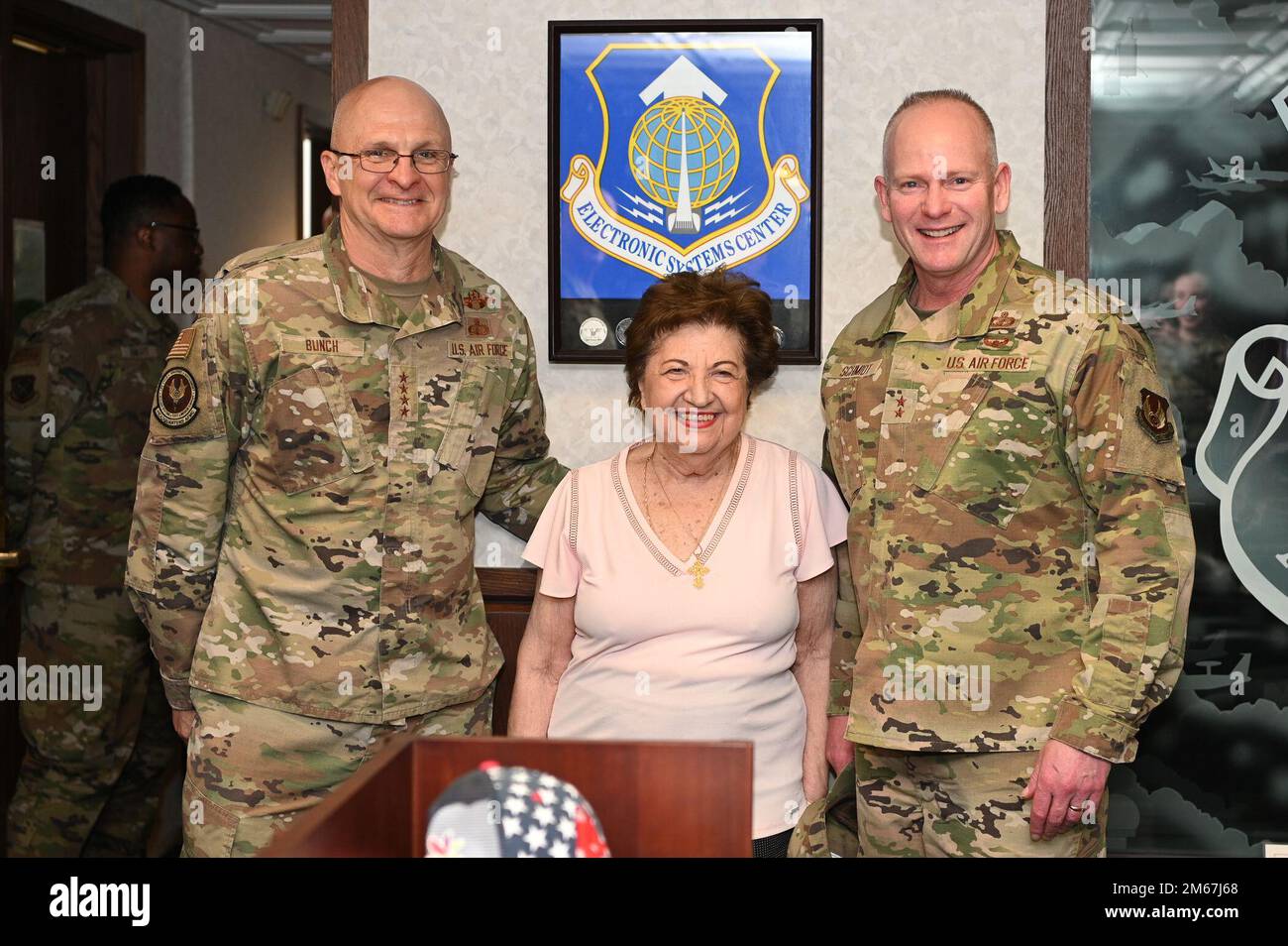 Gen. Arnold W. Bunch, Jr., left, commander of Air Force Materiel ...