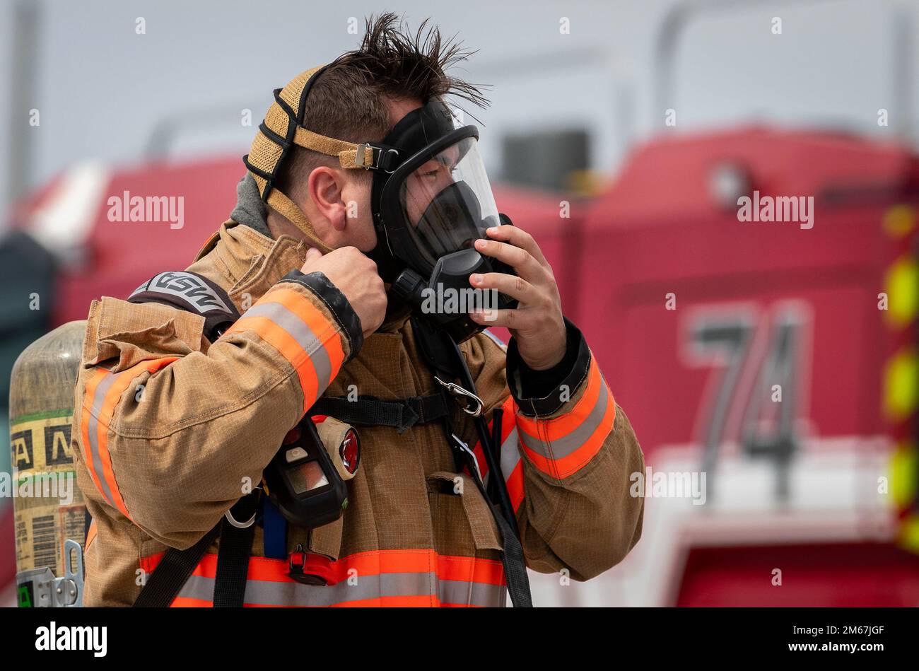 Staff Sgt. Brandon Taylor, 96th Civil Engineer Squadron fire captain ...