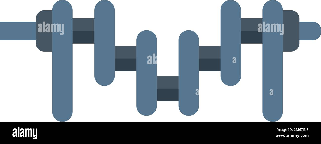 Crankshaft icon flat vector. Car piston. Motor machine isolated Stock ...