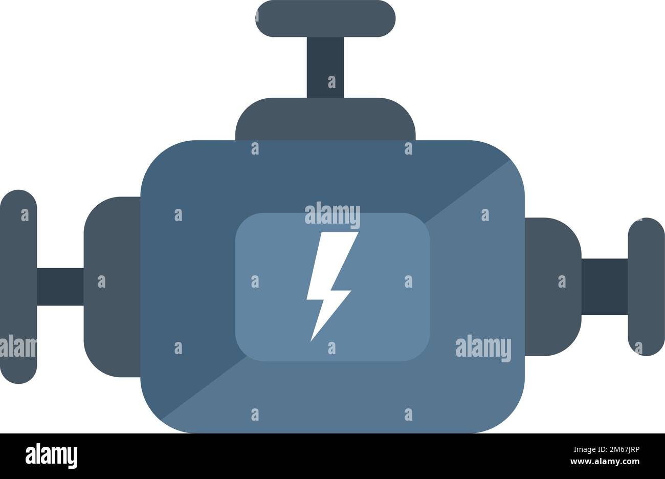 Check motor icon flat vector. Car inspection. Automobile service ...