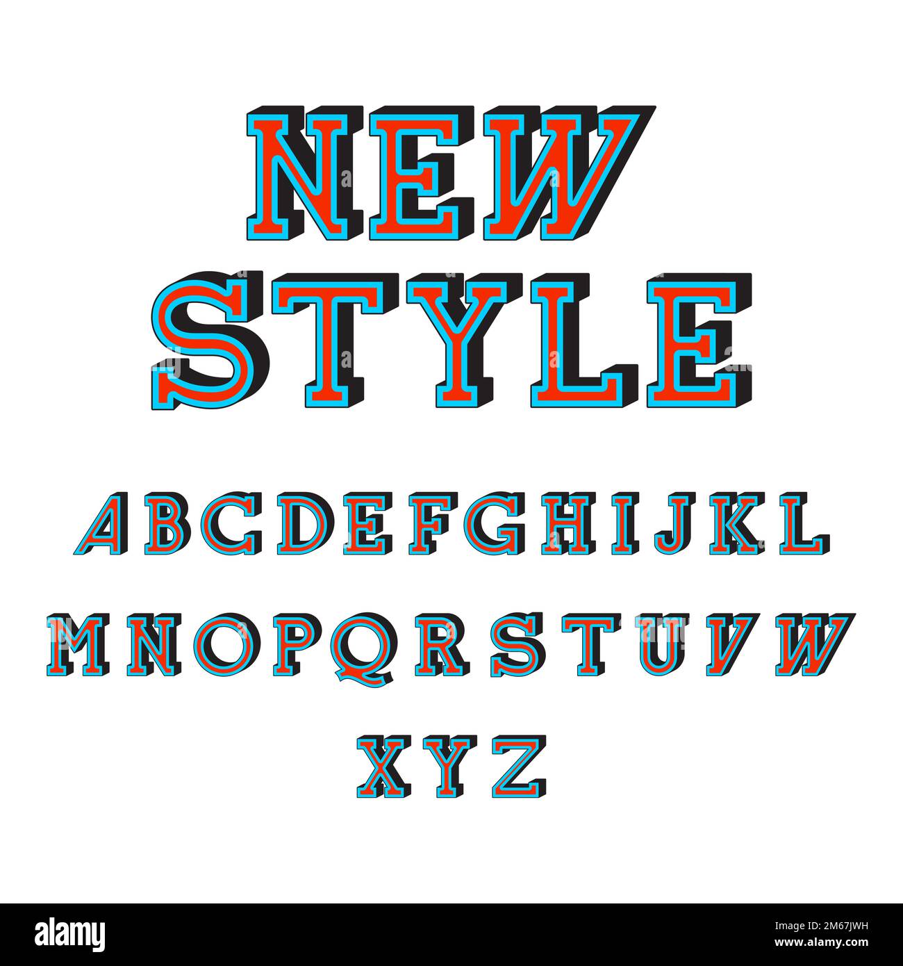 3d isometric block letters Cut Out Stock Images & Pictures - Alamy