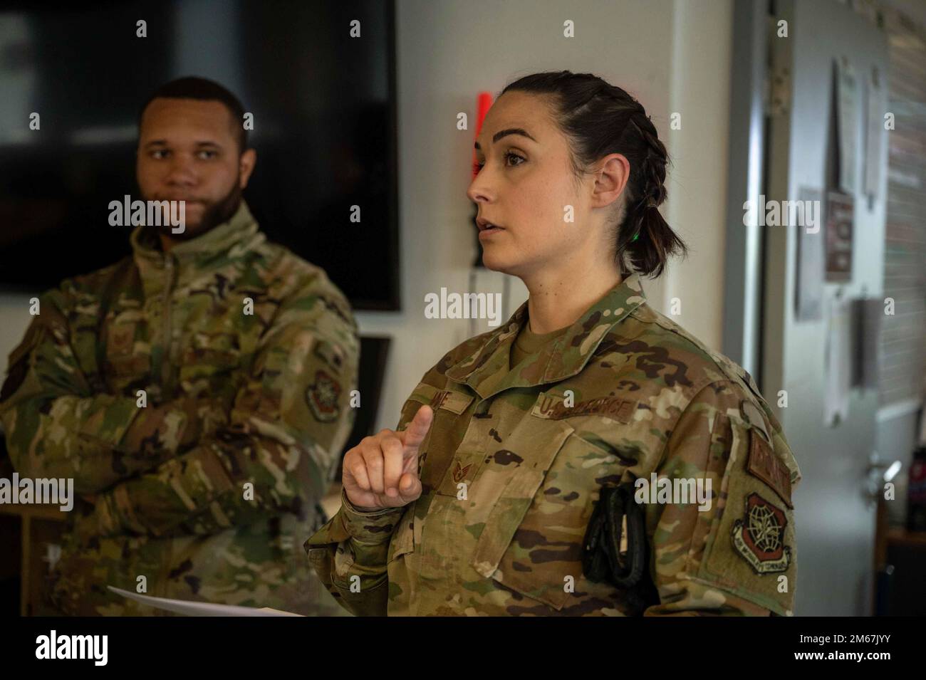 Staff Sgt. Crystal White, 721st Aerial Port Squadron ramp services ...