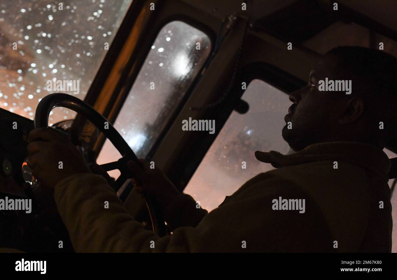Senior Airman Phillip Dickens, 319th Civil Engineer Squadron pavement ...