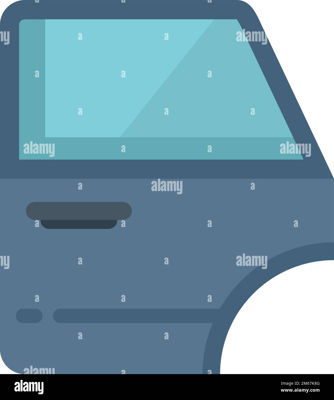 Car door icon flat vector. Window handle. Vehicle inside isolated Stock ...