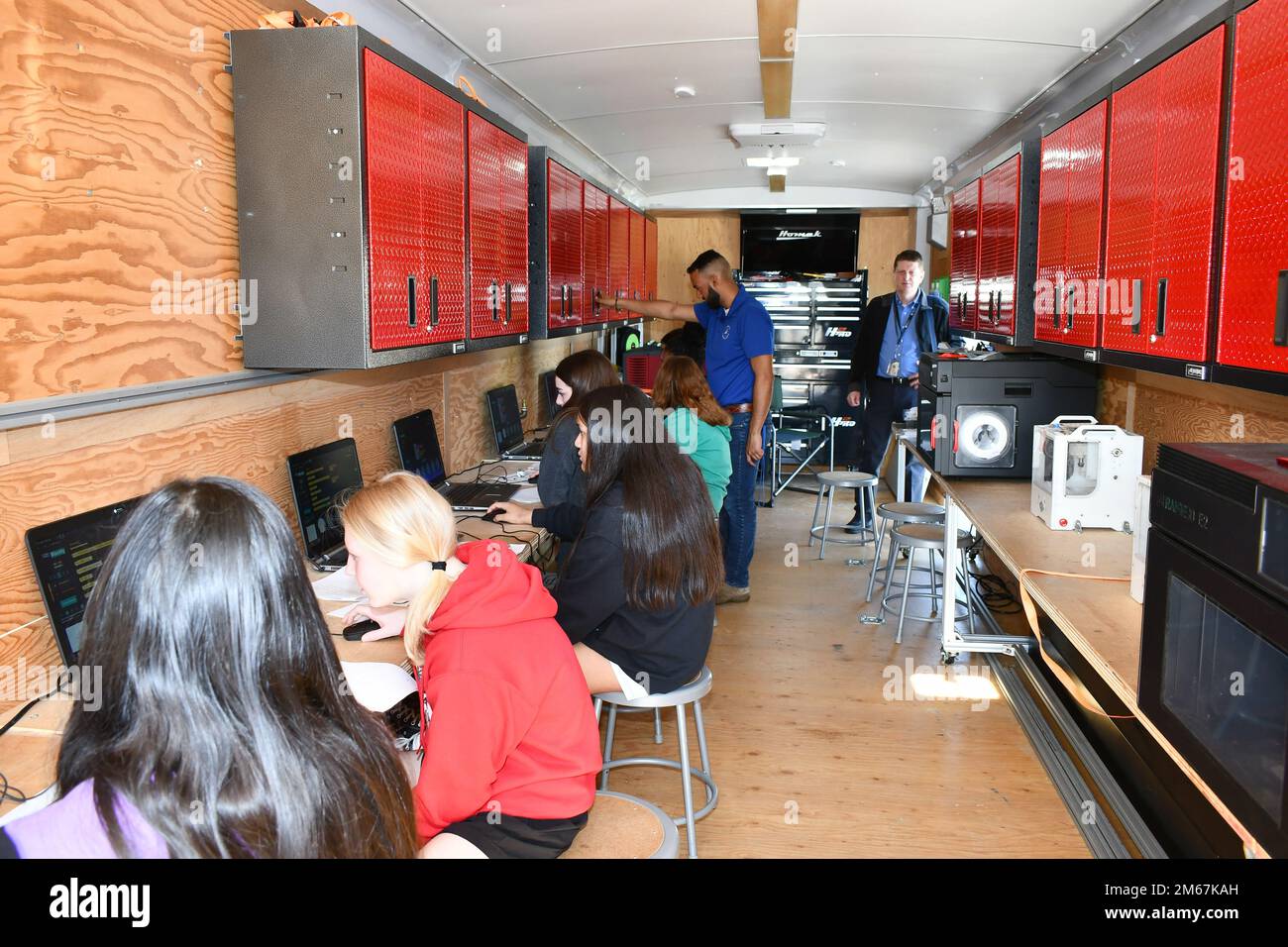 Seventh-grade students at Tucker Creek Middle School in Havelock, North ...