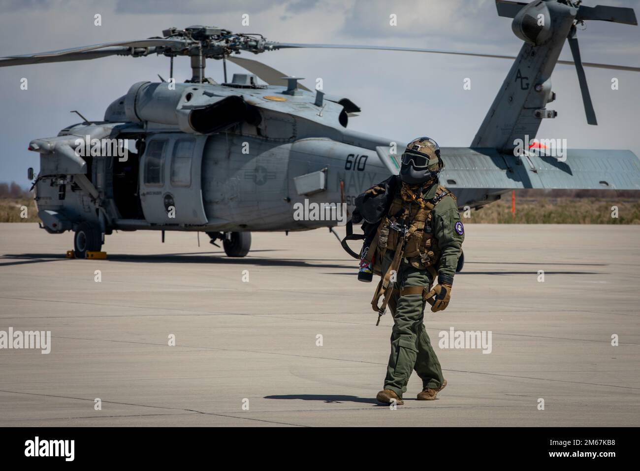 Naval Aircrewman (helicopter) 2nd Class Brandon Terry, assigned to ...