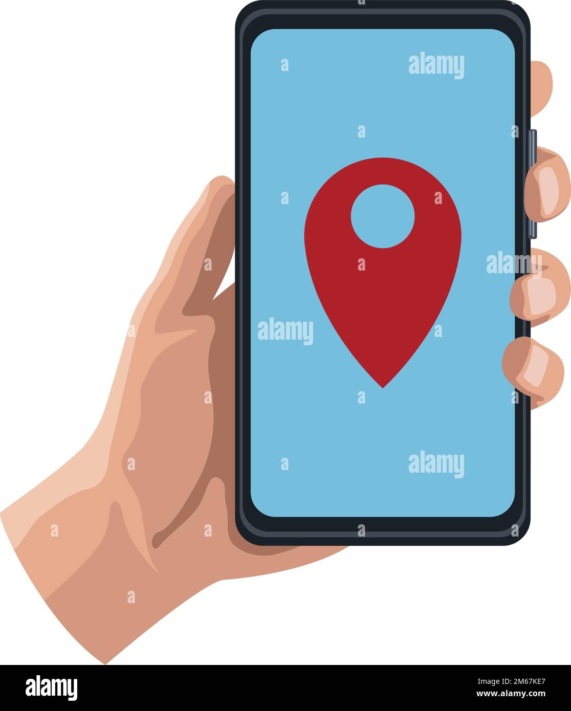 pin location in smartphone Stock Vector Image & Art - Alamy
