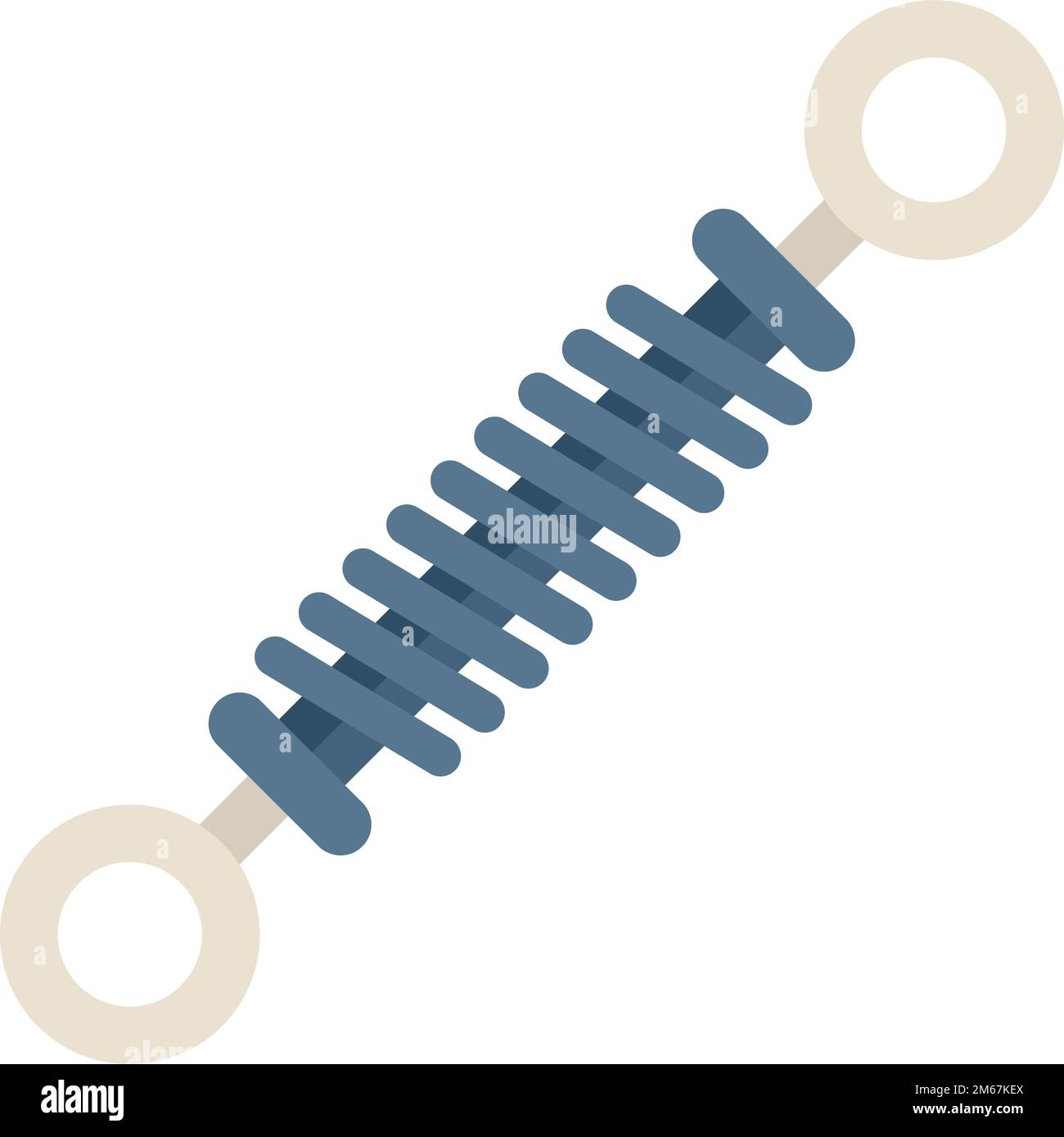 Car spring icon flat vector. Part shock. Suspension coil isolated Stock ...