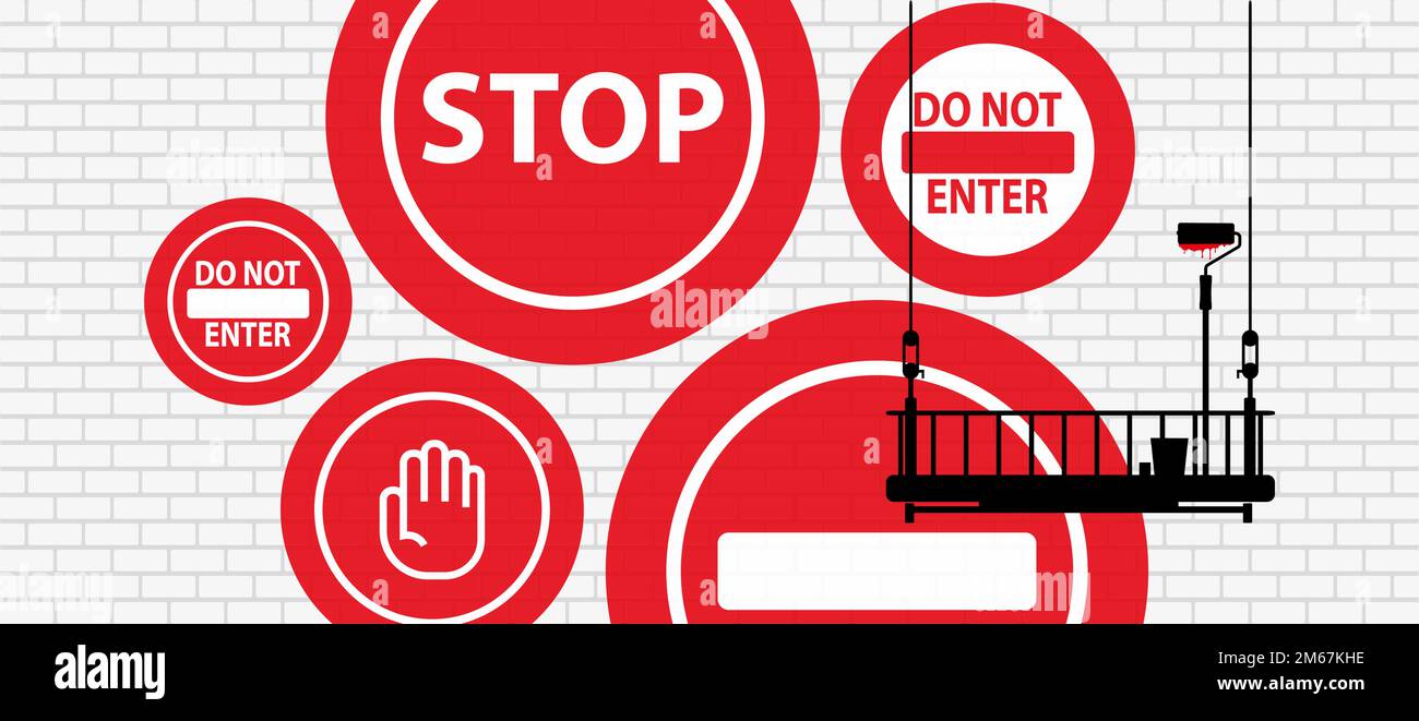 stop sign on white background. Vector icon Stock Vector Image & Art - Alamy