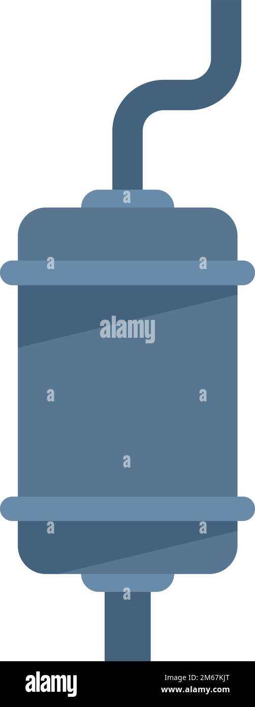 Exhaust pipe icon flat vector. Auto motor. Car vehicle isolated Stock ...