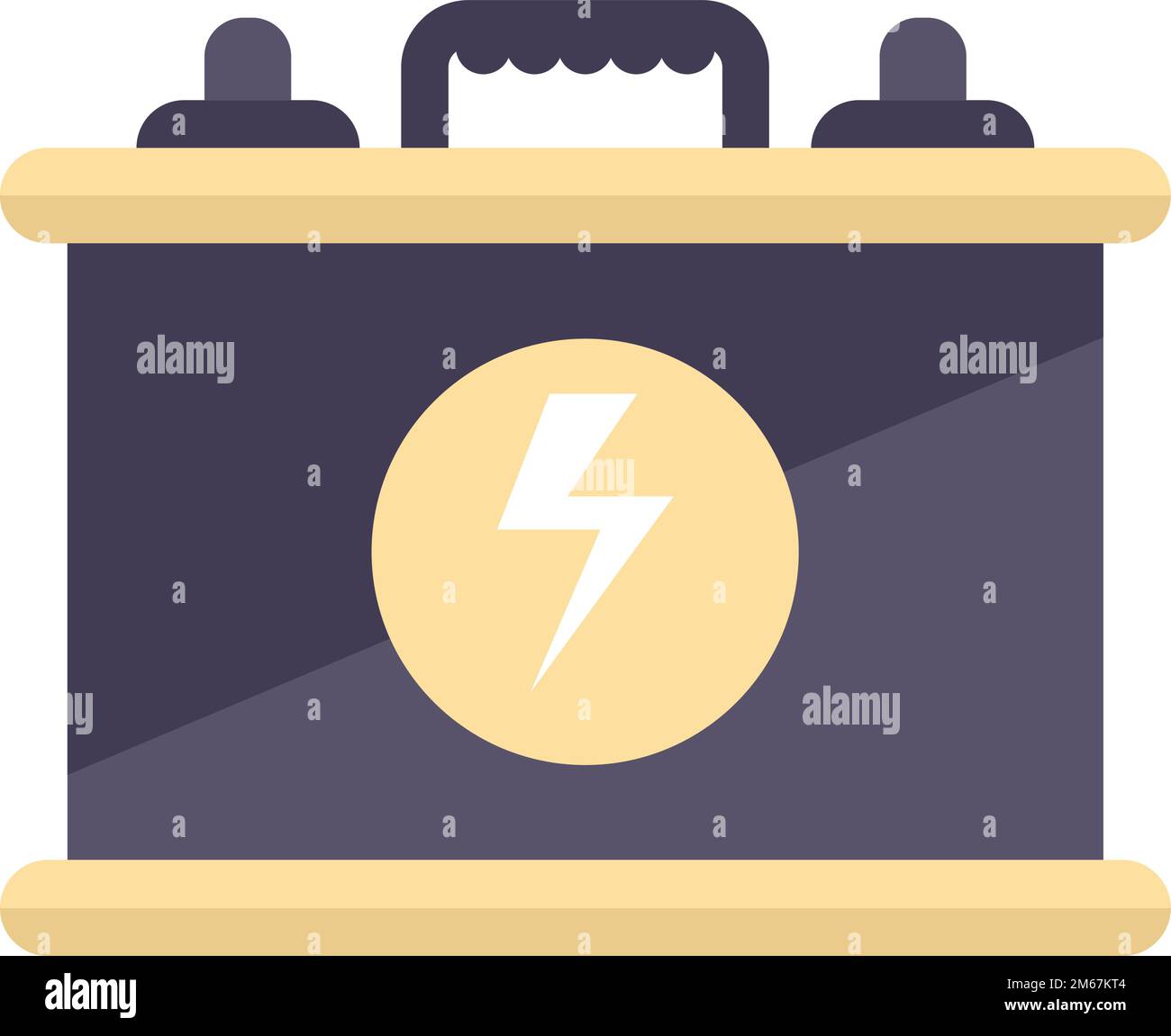Car battery icon flat vector. Electric auto. Energy power isolated ...