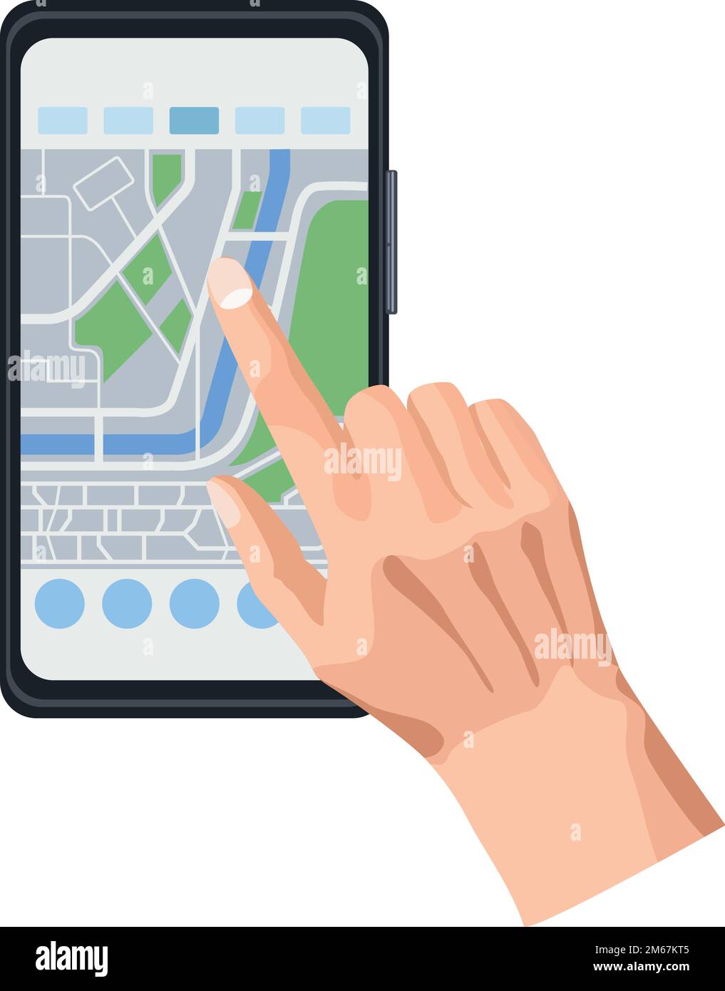 hand using gps app Stock Vector Image & Art - Alamy