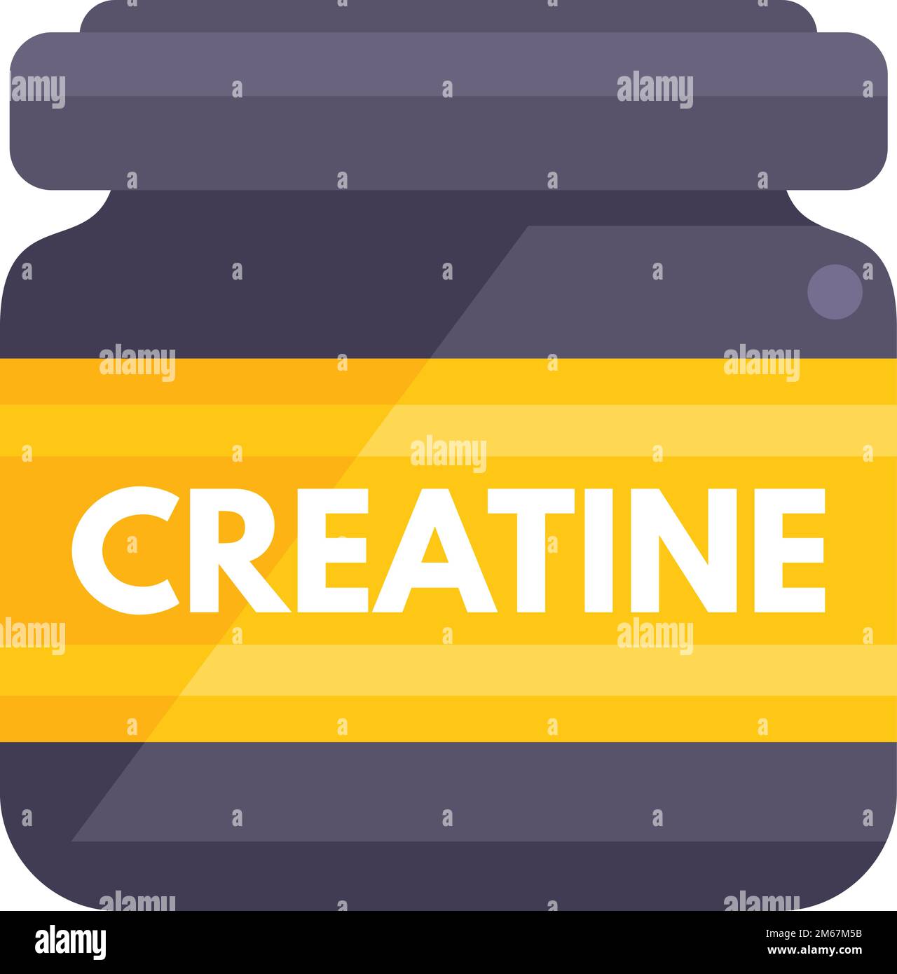 Creatine nutrition icon flat vector. Sport supplement. Protein ...