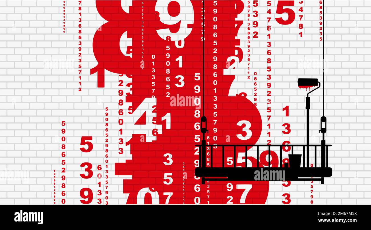 Creative and modern background with numbers Stock Vector Image & Art ...