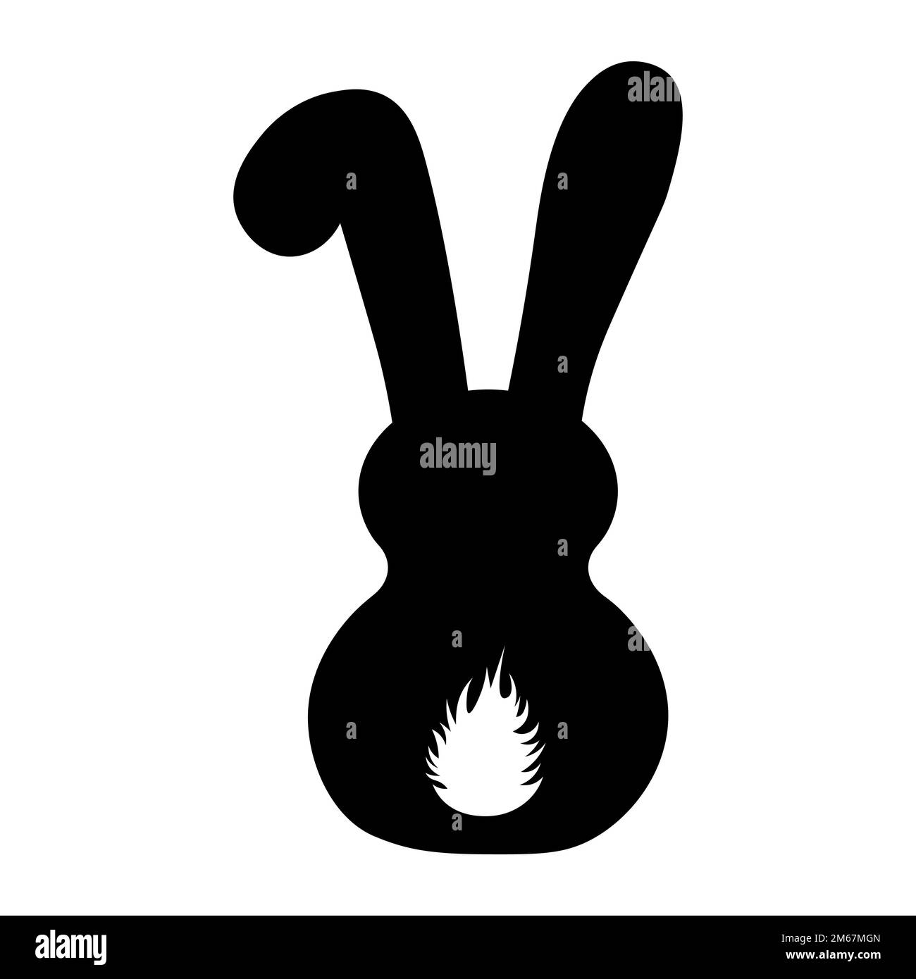 Rabbit back view Black and White Stock Photos & Images - Alamy