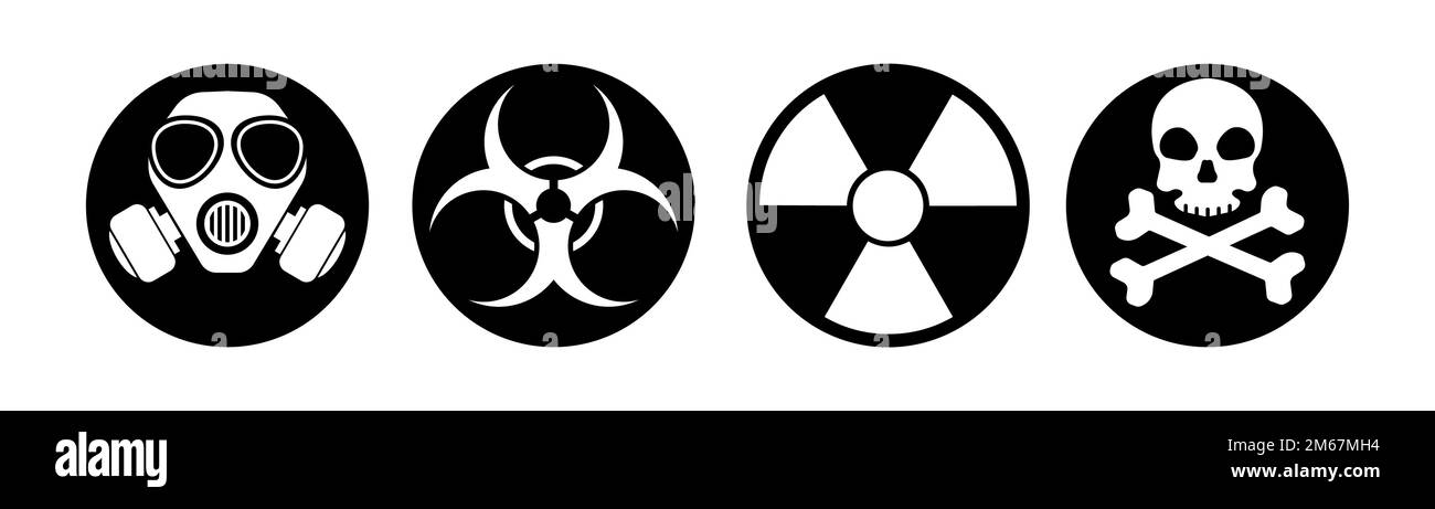 Warning biohazard label Black and White Stock Photos & Images - Alamy
