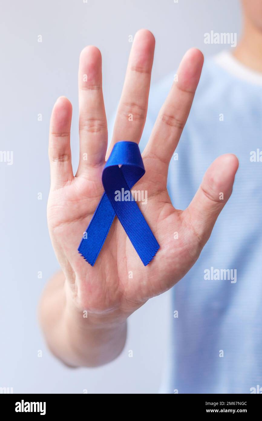 Dark Blue Cancer Ribbon