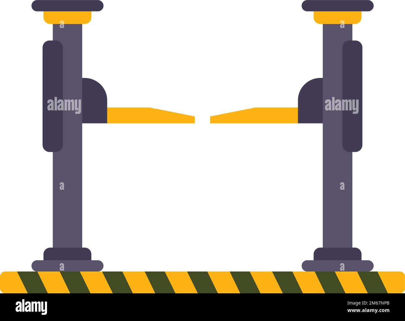 Repair car lift icon flat vector. Auto garage. Jack ramp isolated Stock ...