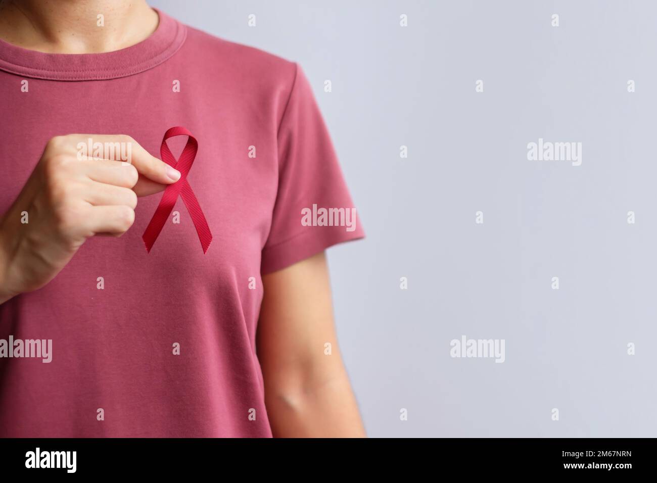 Burgundy Red Ribbon for March multiple myeloma Cancer and December ...