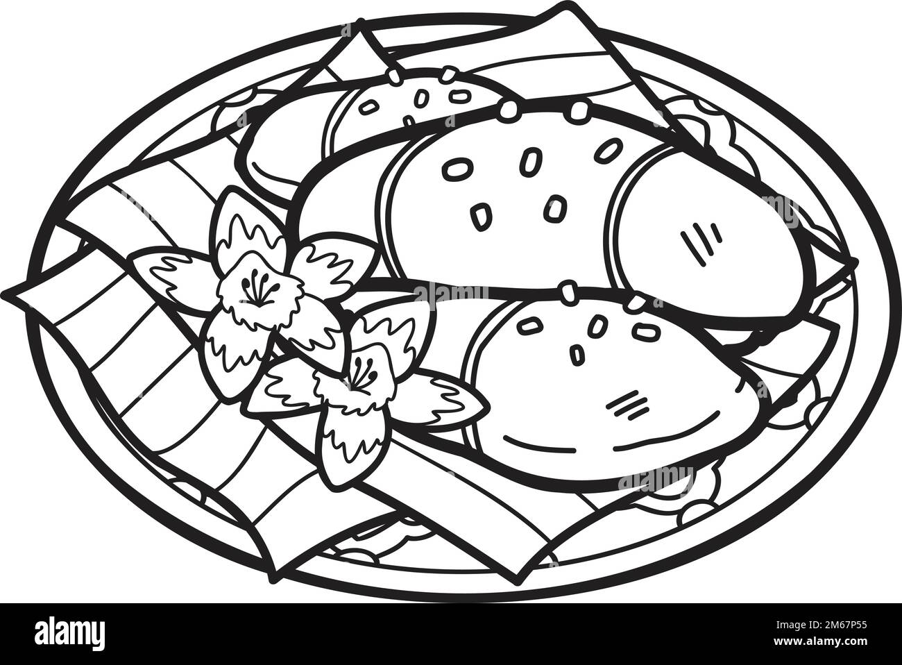 Durian sticky rice Stock Vector Images - Alamy