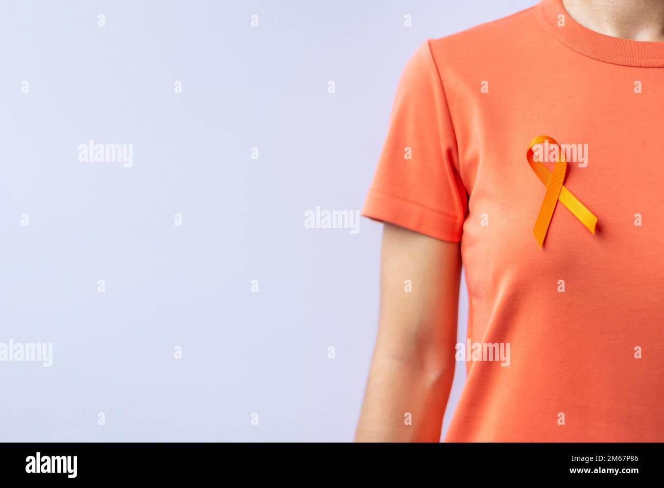 Orange Ribbon for Leukemia, Kidney cancer day, world Multiple Sclerosis ...