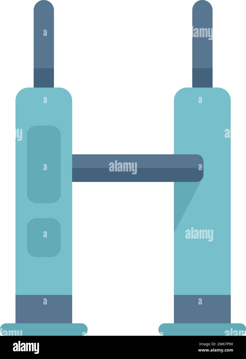 Mechanic car lift icon flat vector. Auto repair. Vehicle garage ...