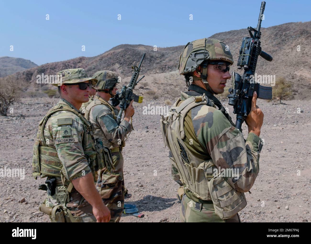 French Soldiers with French Forces in Djibouti and U.S. Soldiers with ...