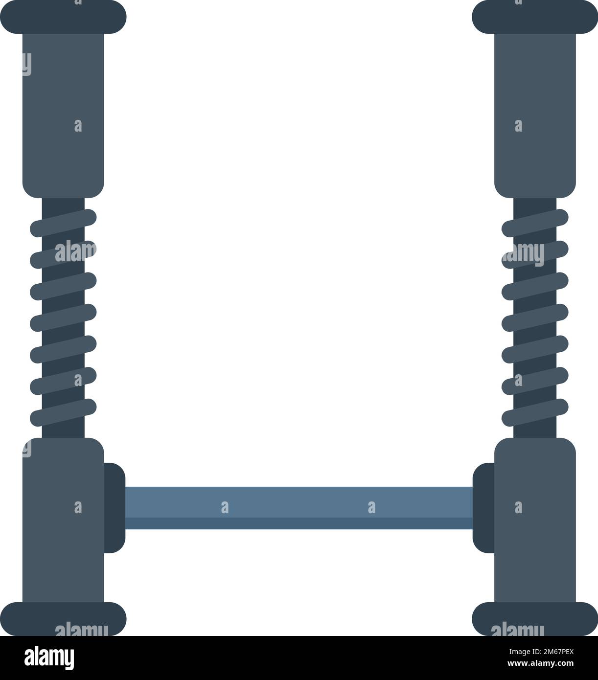 Car lift inspection icon flat vector. Auto service. Garage mechanic ...
