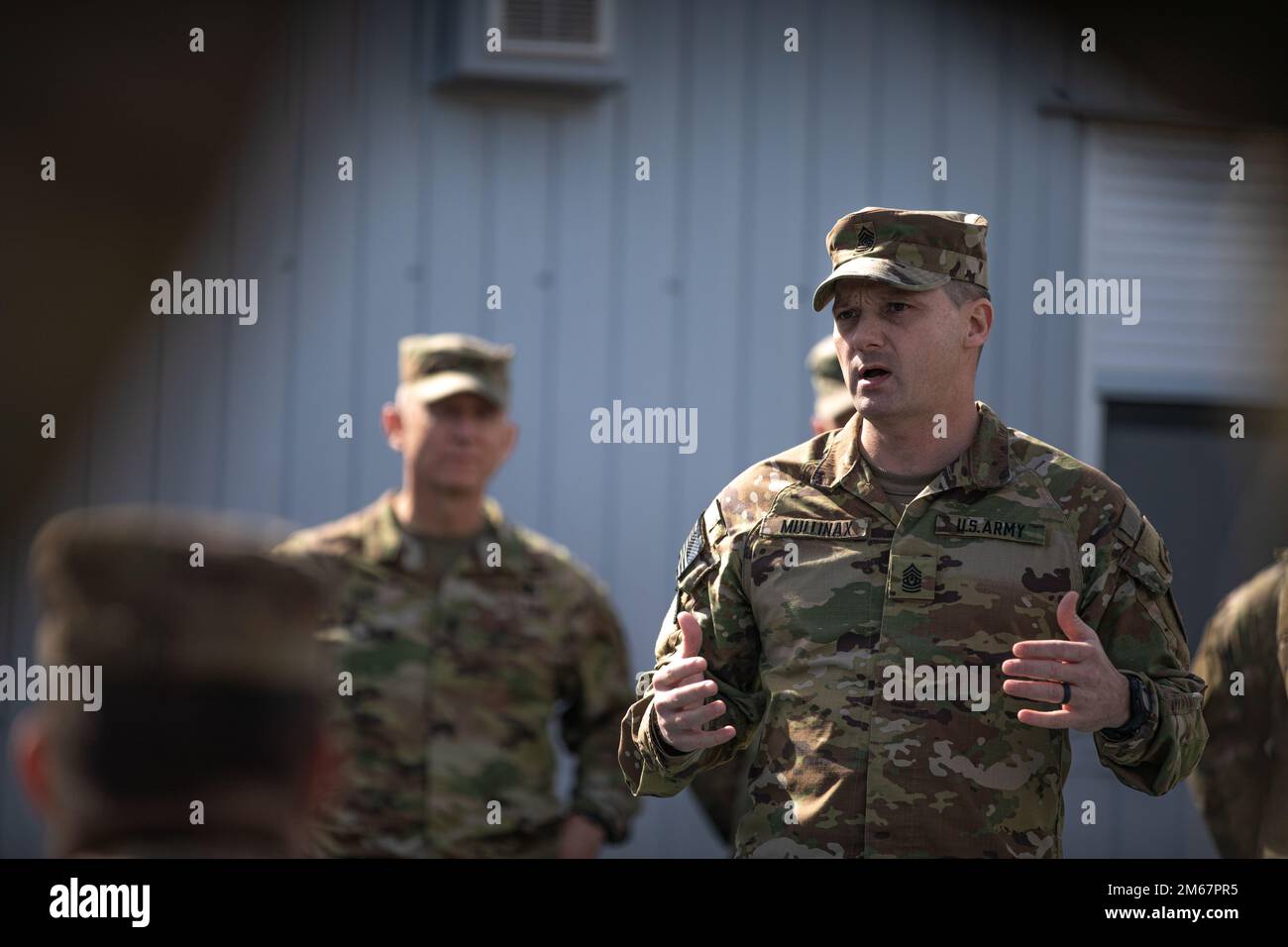 U.S. Army Command Sgt. Maj. Christopher Mullinax, command sergeant ...