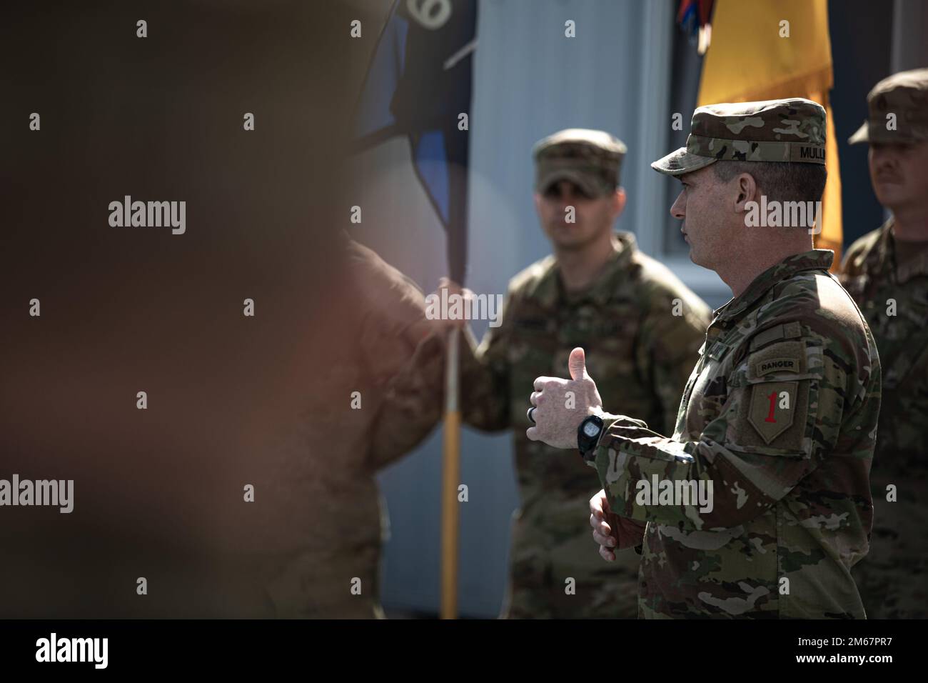 U.S. Army Command Sgt. Maj. Christopher Mullinax, command sergeant ...