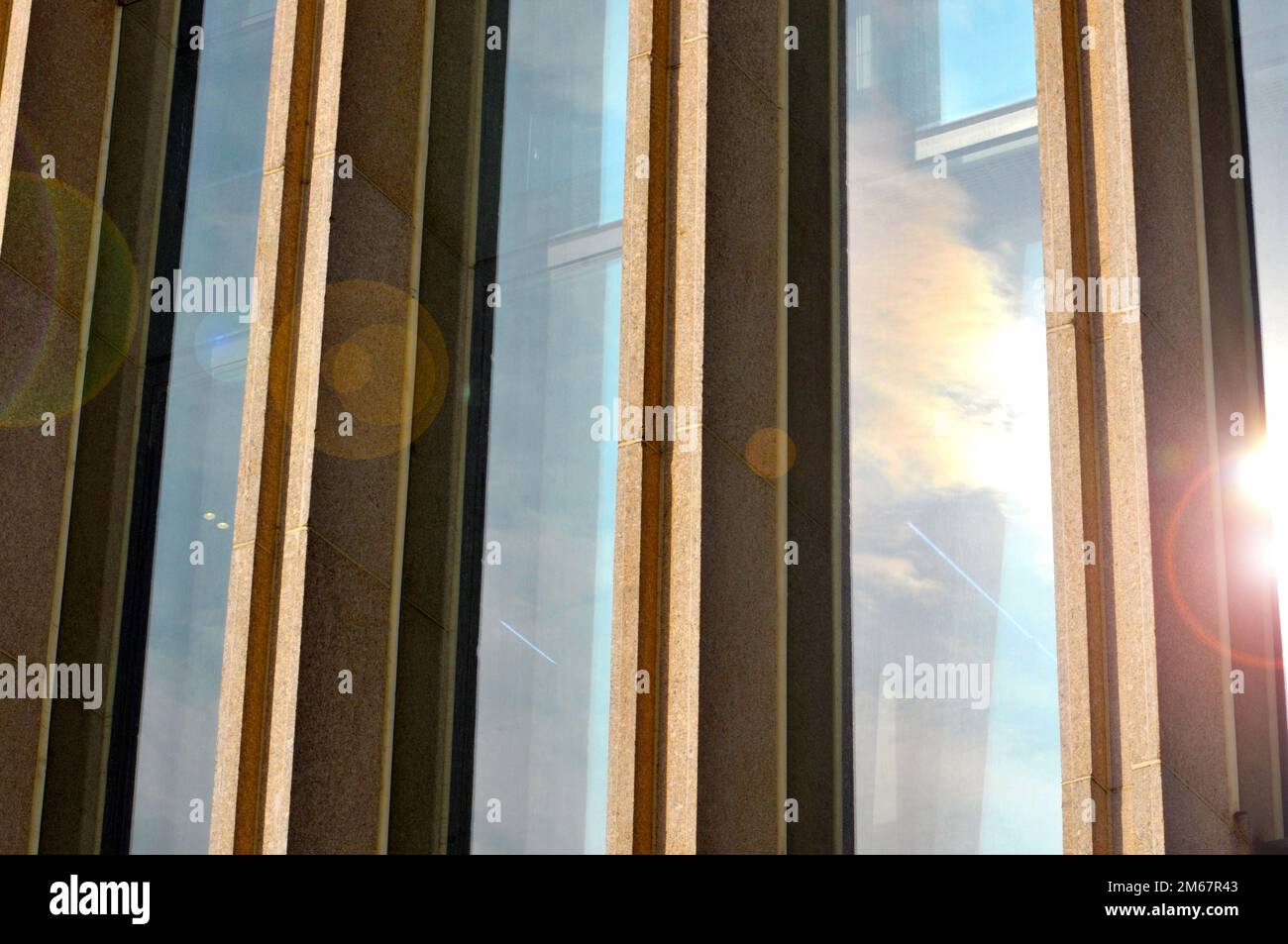 modern architecture with sun reflections Stock Photo - Alamy