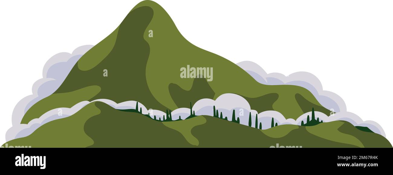 Big green hill Cut Out Stock Images & Pictures - Alamy