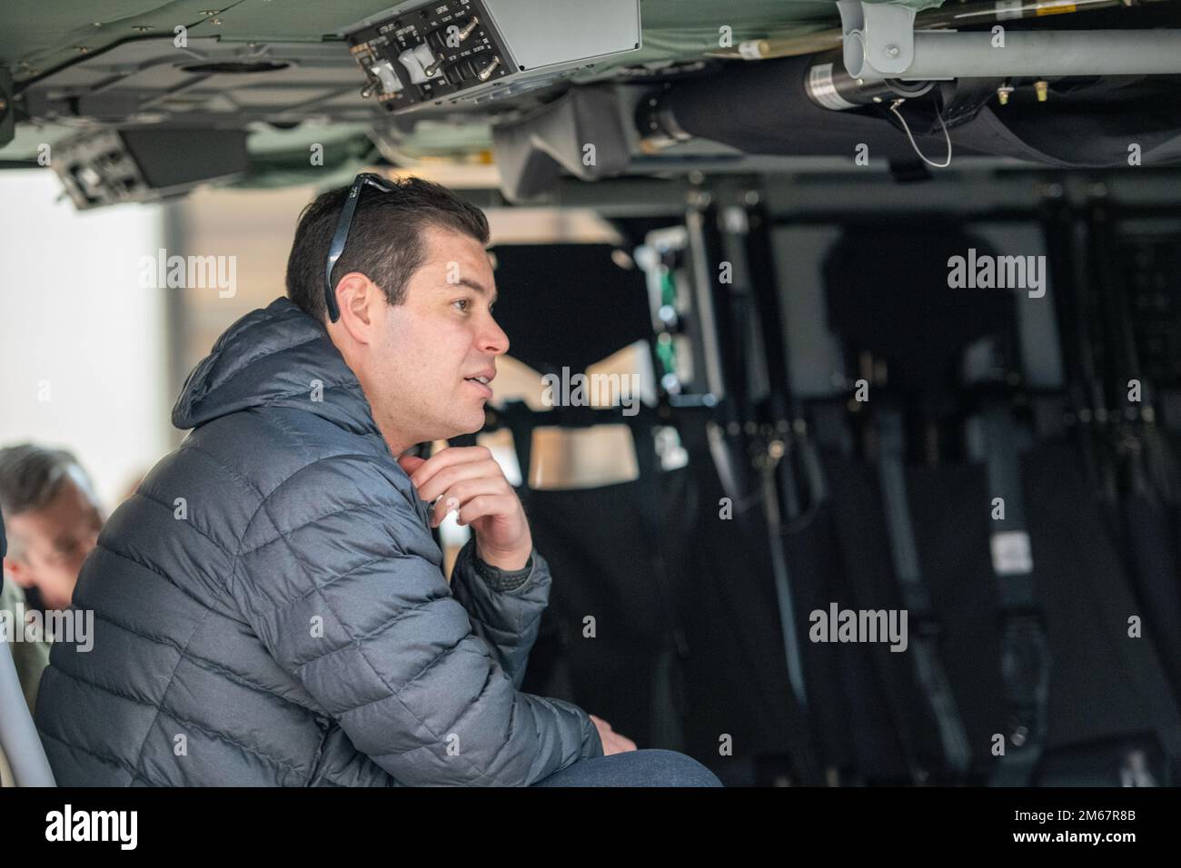 Members of the 2021-22 Leadership Cheyenne class check out a UH-60 ...