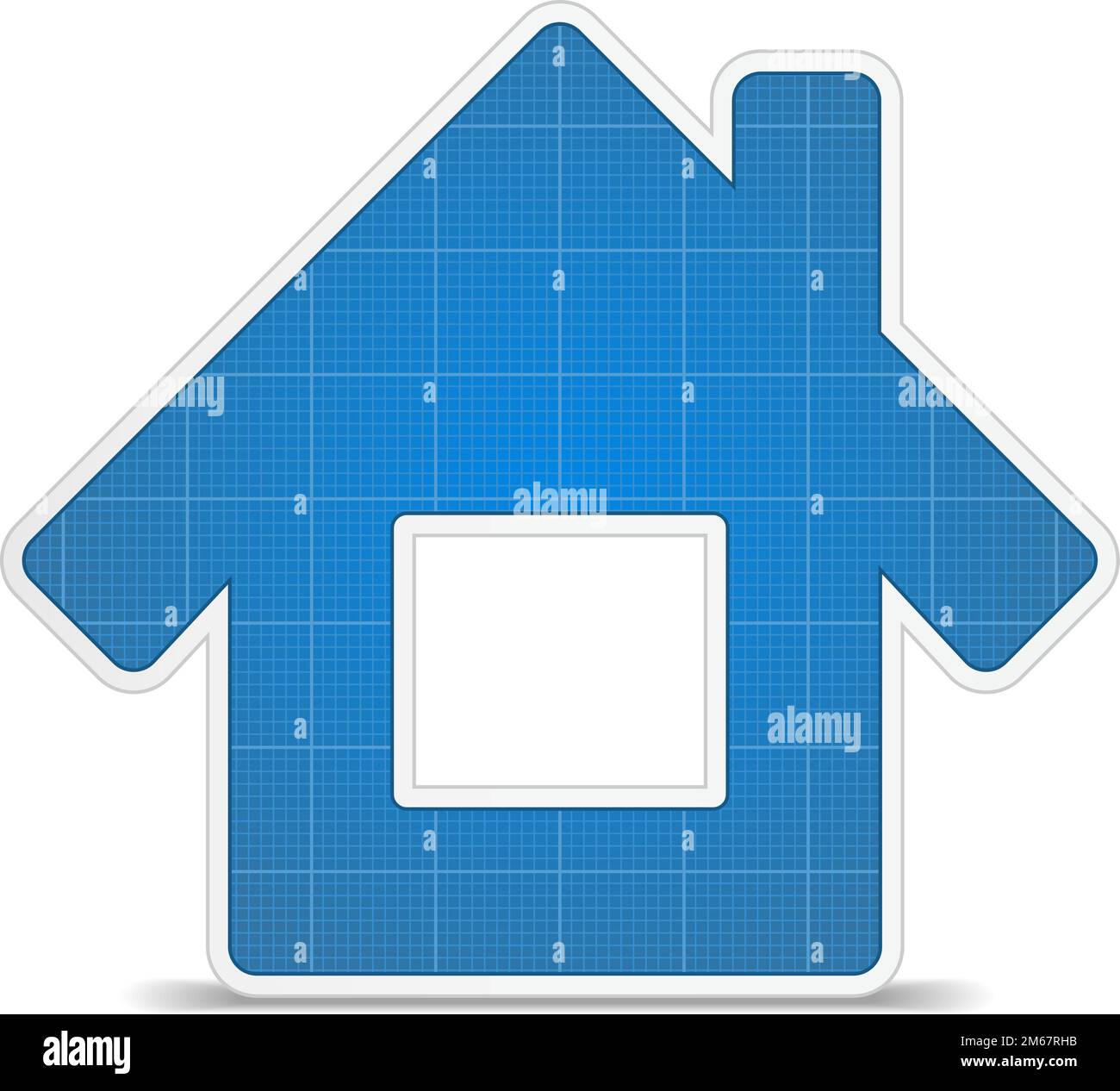 Blueprint house icon, vector eps10 illustration Stock Vector Image ...