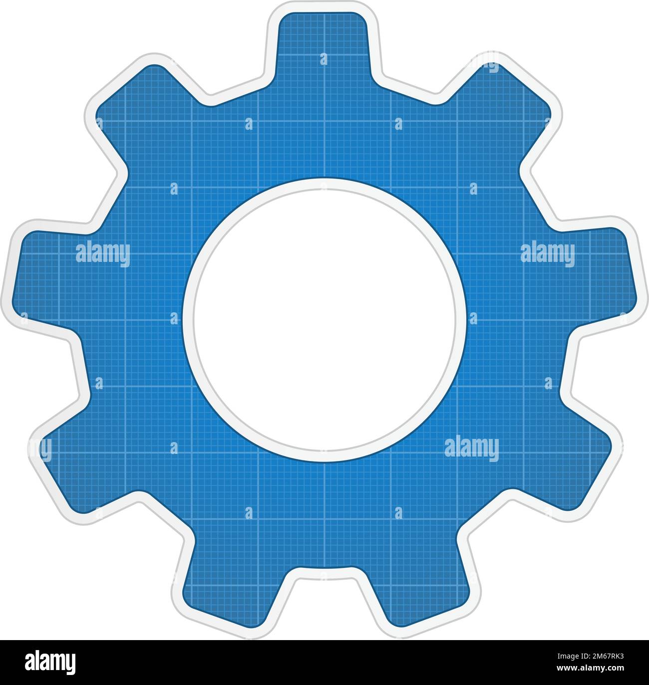 Blueprint gear icon, vector eps10 illustration Stock Vector Image & Art ...