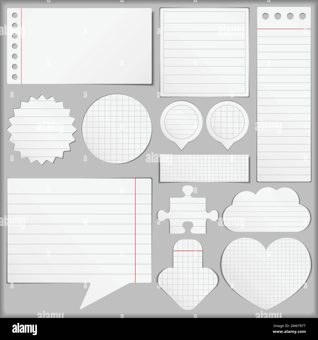 Paper objects set, vector eps10 illustration Stock Vector Image & Art ...